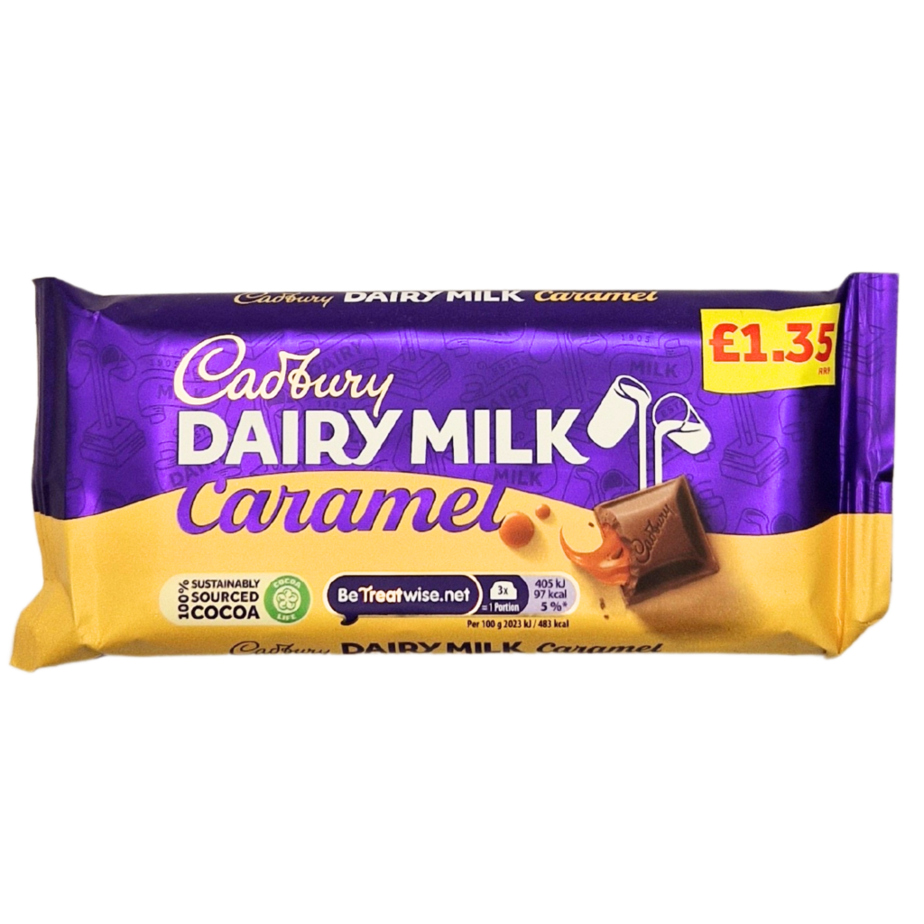 Cadbury Caramel Dairy Milk Chocolate Bar - Hatty's Sweet Shop